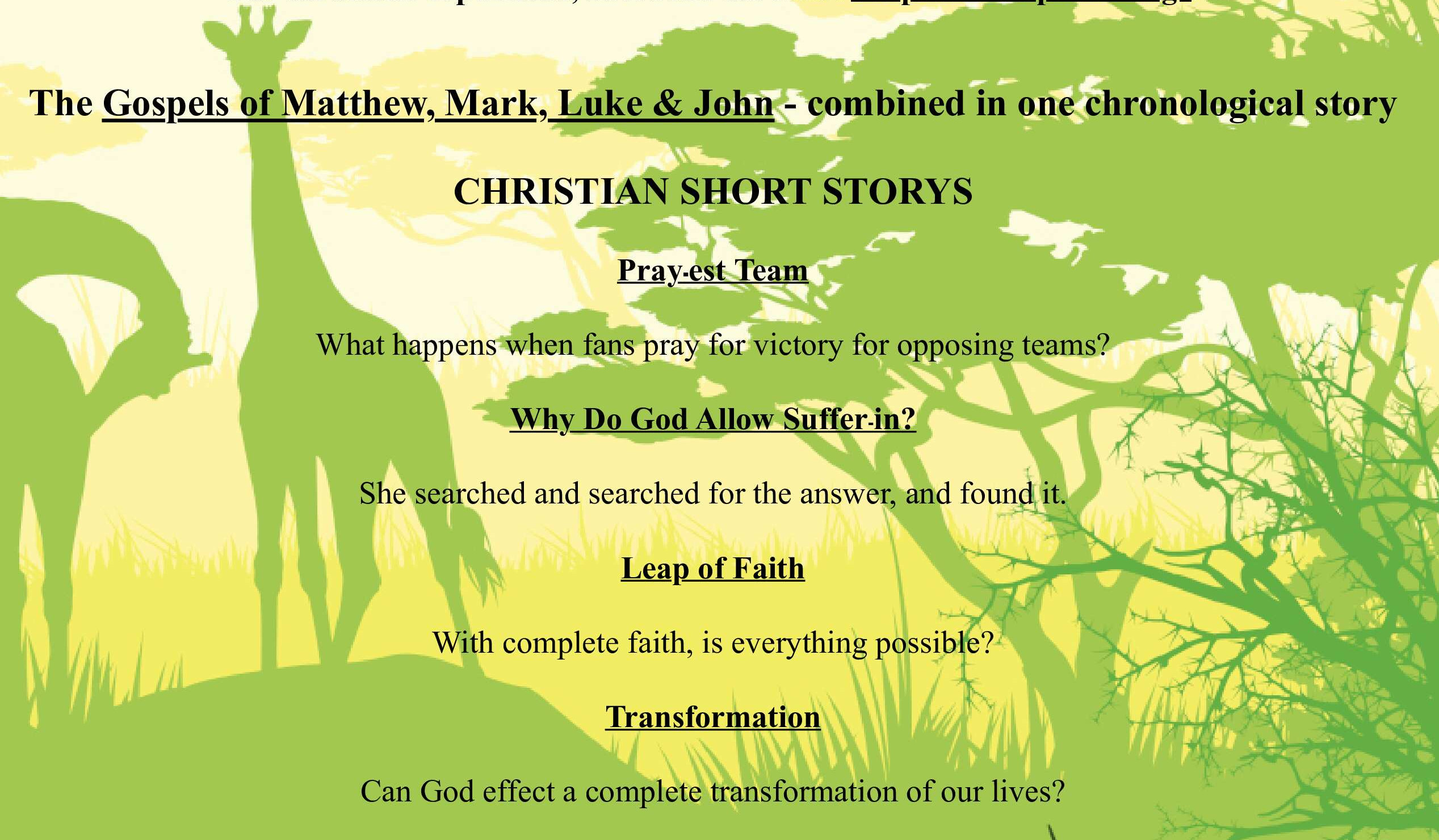 Christian short stories, free.